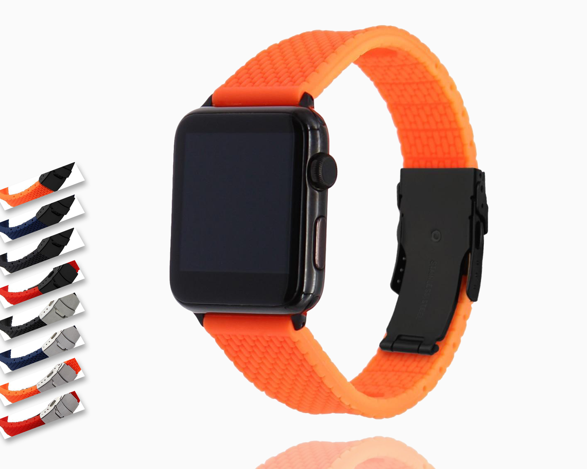 Silicone Rubber Strap Series Steel Safety Clasp Strap Bracelet – www ...