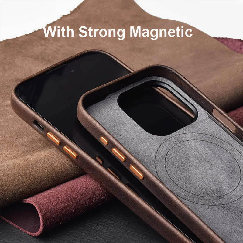 Vegetable-Tanned Leather Case for iPhone 15 Pro Max Quality iPhone 15 ...