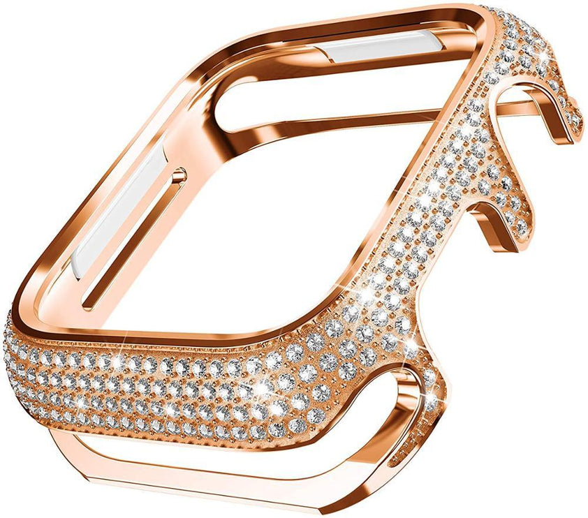 Diamond Cover For Apple Watch Case Luxury Bling Alloy Series 6 5 4 ...