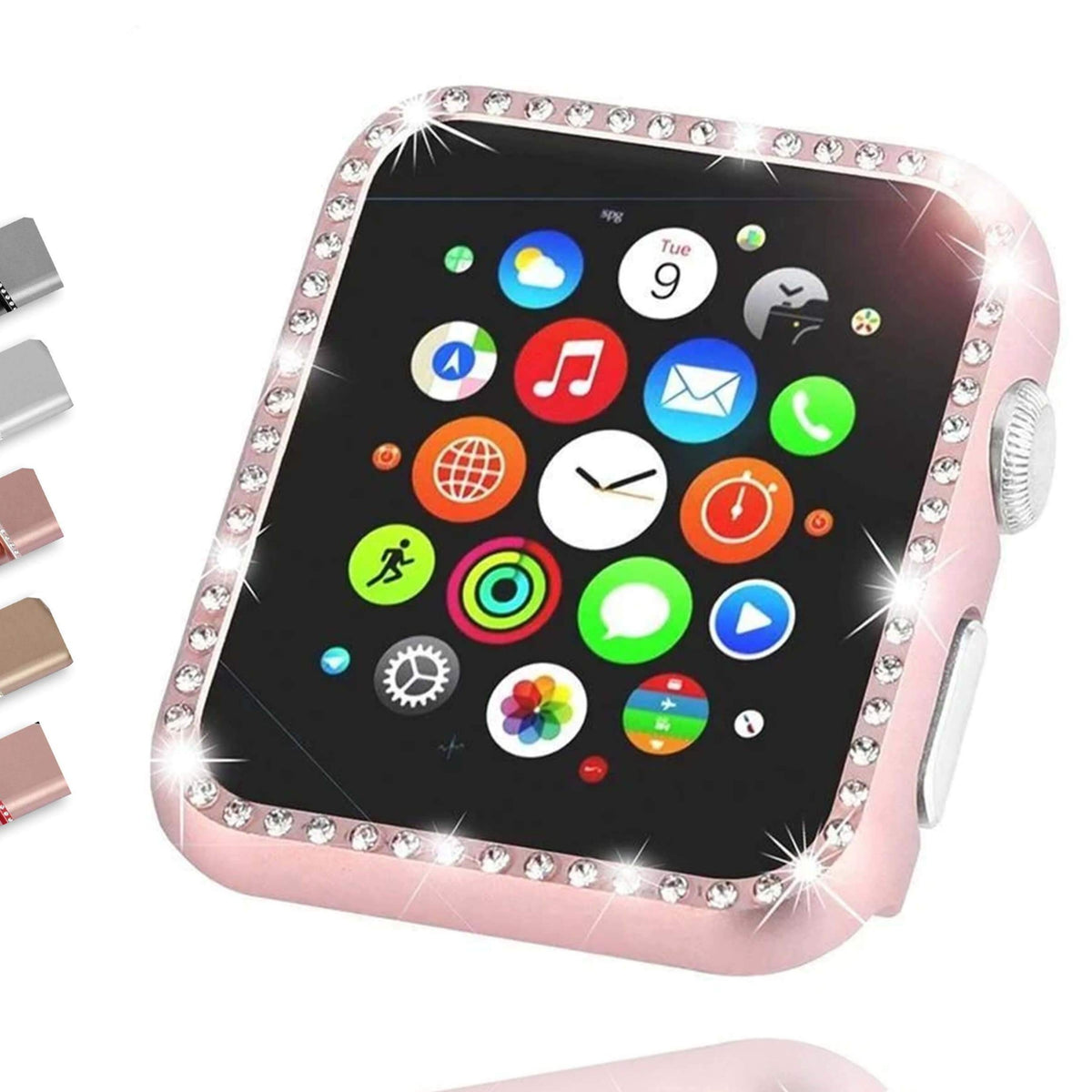 www.Nuroco.com - Diamond case For Apple watch band 42mm/44mm strap ...