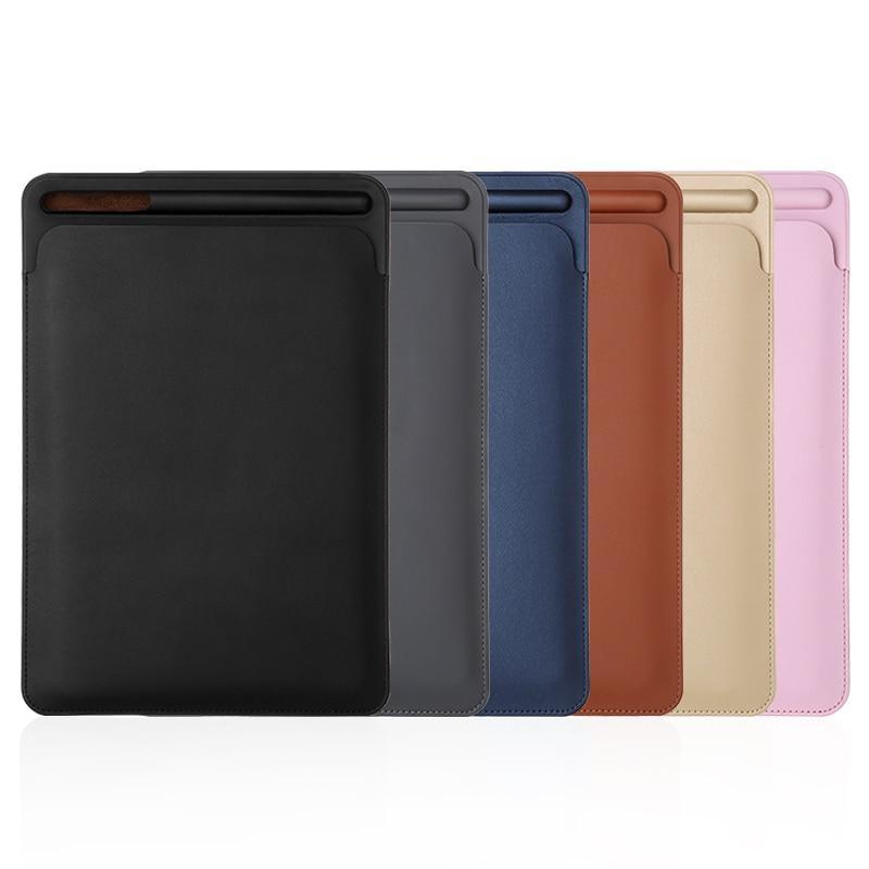 iPad Pro 12.9 leather Sleeve Case Pouch Bag Cover with Pencil Slot ...