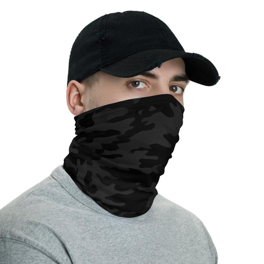 Camouflage cameo cool biker face cover, Washable Reusable Mask, black ...